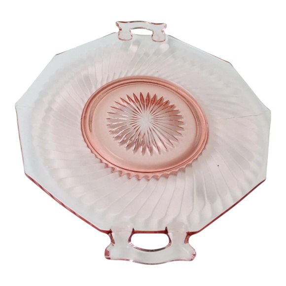 Expressions | Kitchen | Epression Glass Tray Pink Glass Plate Platter ...